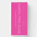 Karen Free Zone Funny Pink Horizontal Box Sign | Zazzle
