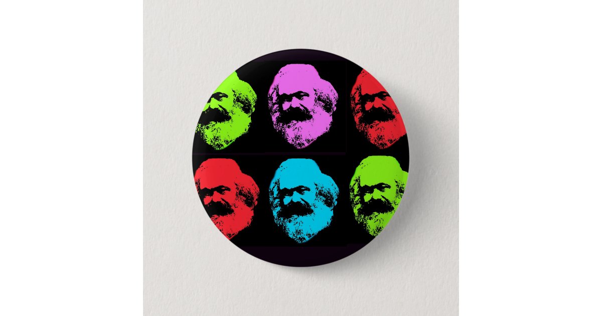 Karl Marx Collage Button | Zazzle