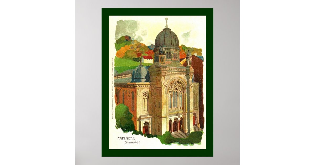 Karlovy Vary (Karlsbad) Synagogue Poster | Zazzle
