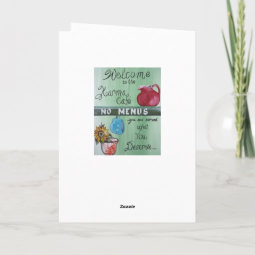 Karma Cafe Card | Zazzle