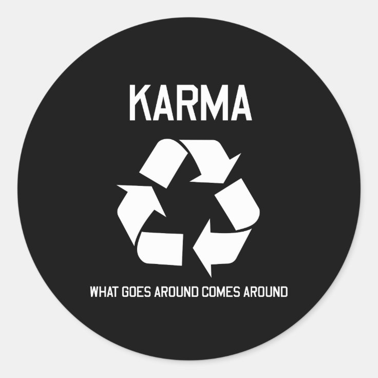 Karma Classic Round Sticker | Zazzle
