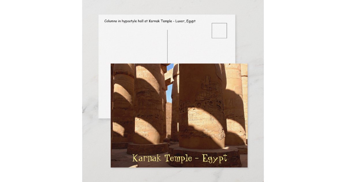 Karnak Temple - Luxor, Egypt Postcard | Zazzle