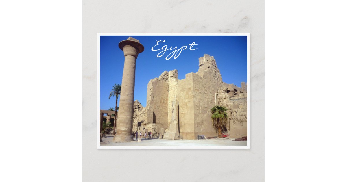 karnak walls egypt postcard | Zazzle