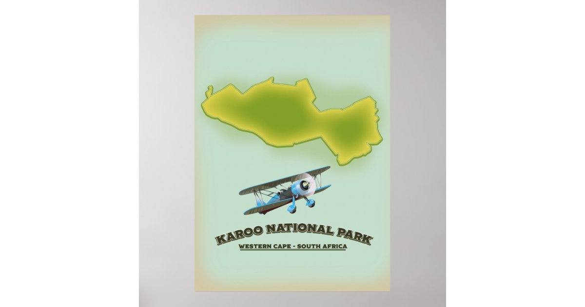 Karoo National Park Western Cape South Africa map Poster | Zazzle