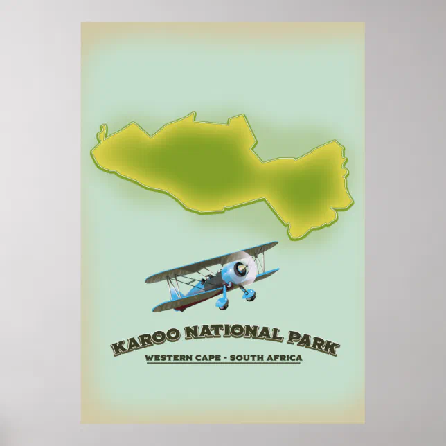 Karoo National Park Western Cape South Africa map Poster | Zazzle