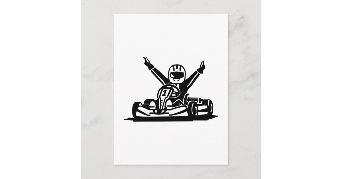 Kart winner postcard | Zazzle