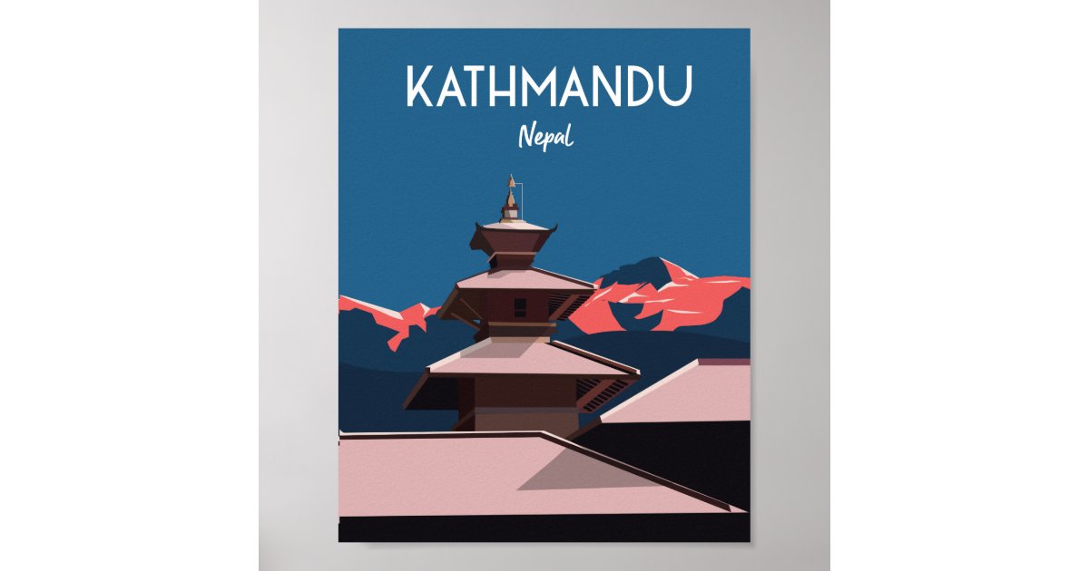 Kathmandu Nepal travel poster | Zazzle
