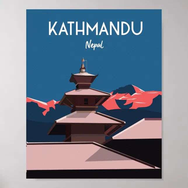 Kathmandu Nepal travel poster | Zazzle