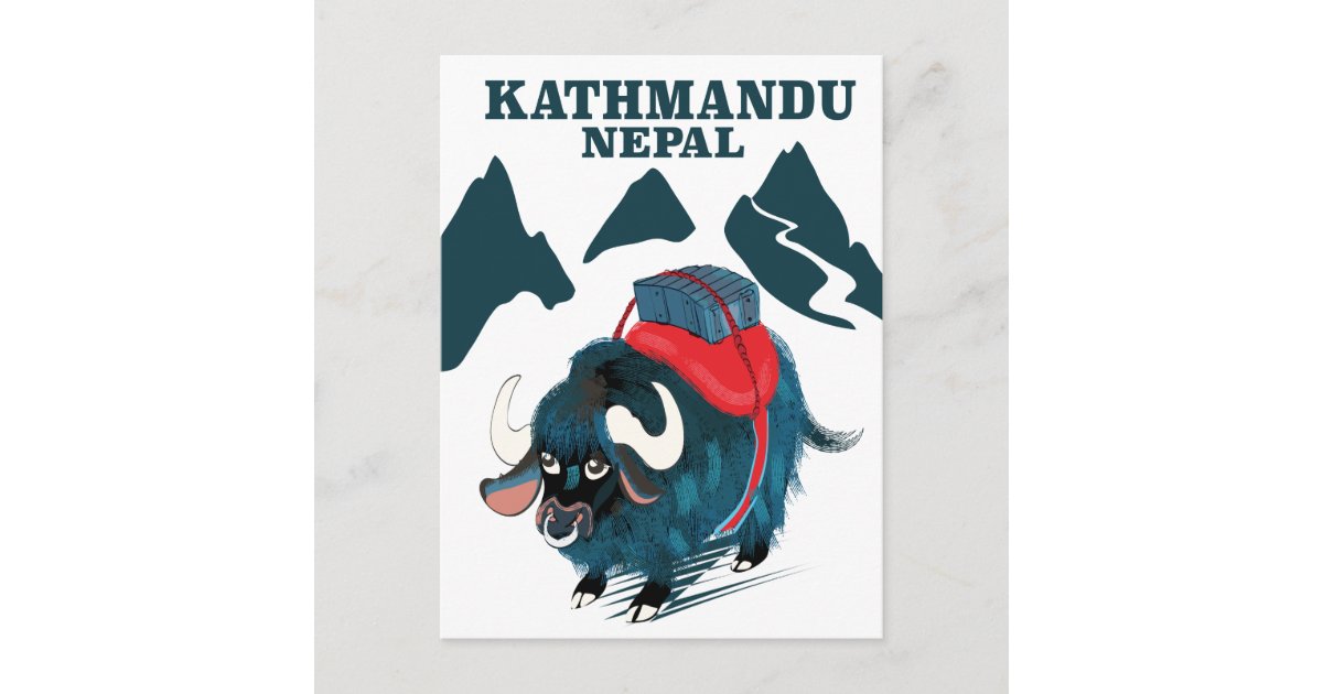 Kathmandu Nepal Travel poster Postcard | Zazzle