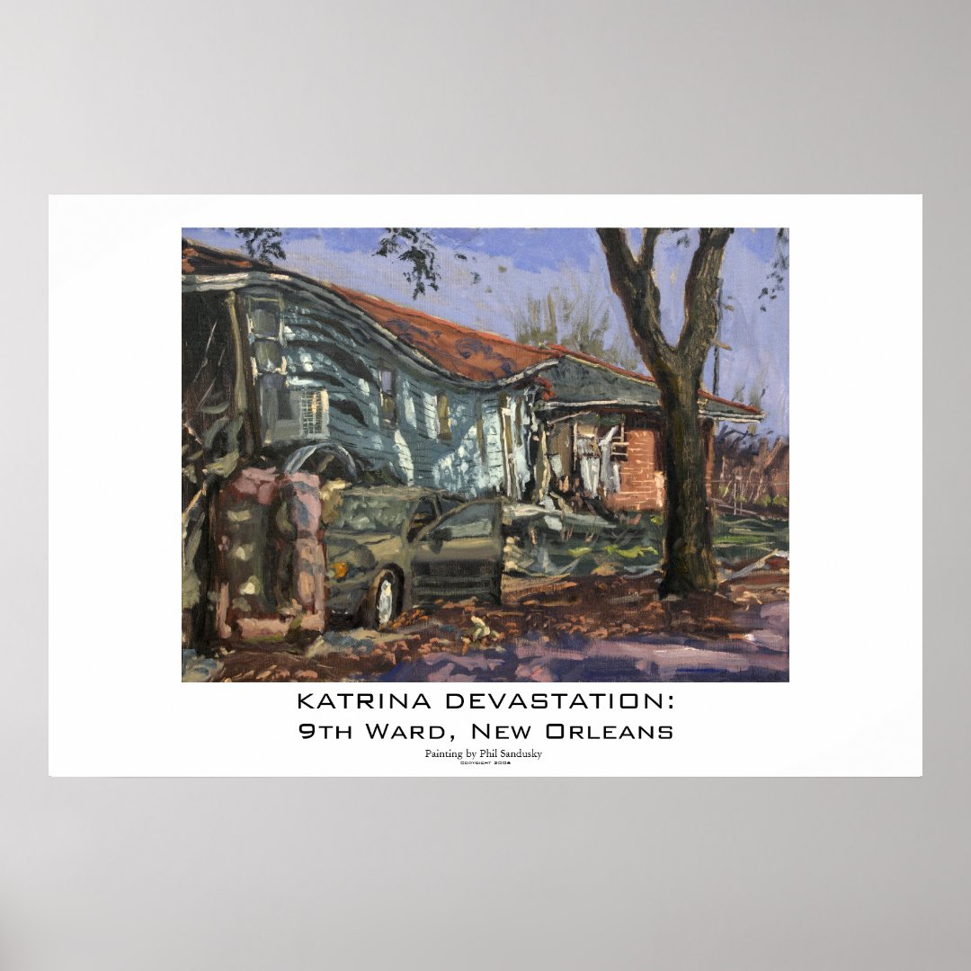 KATRINA DEVASTATION: 9th Ward, New Orleans Poster | Zazzle