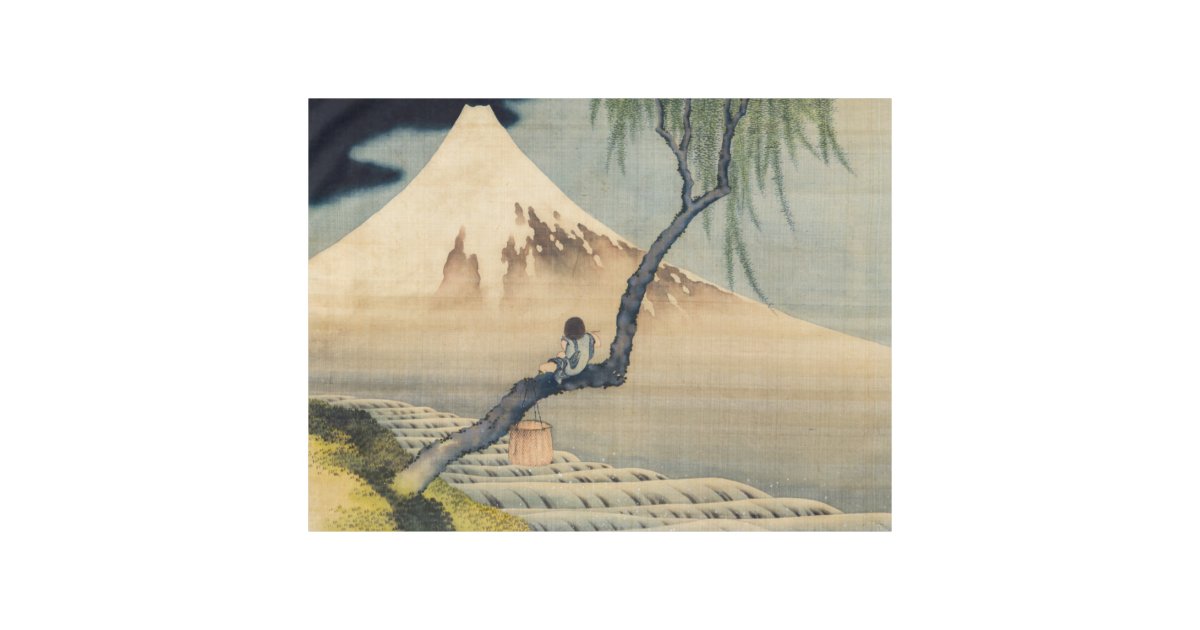 Katsushika Hokusai - Boy Viewing Mount Fuji Tablecloth | Zazzle
