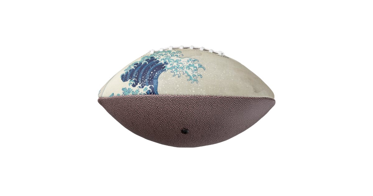 Katsushika Hokusai - The Great Wave off Kanagawa Football | Zazzle