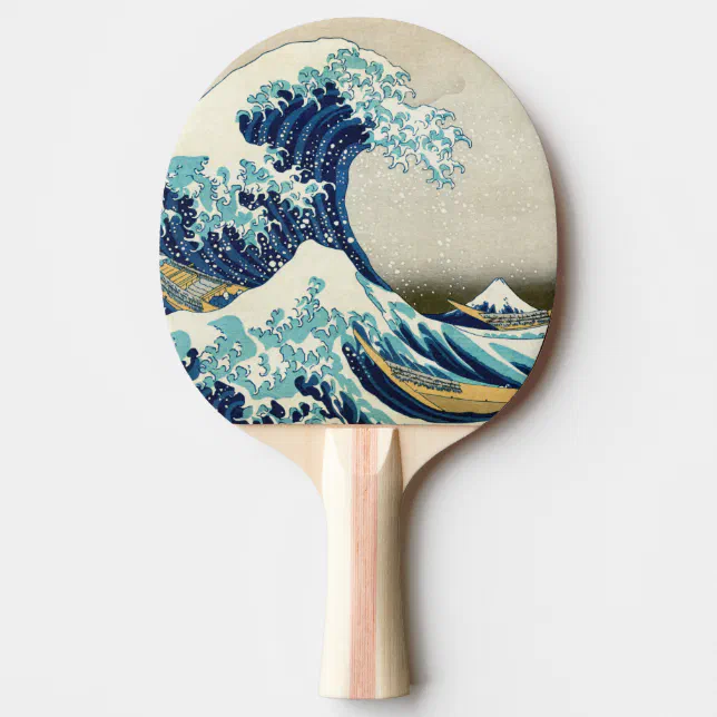Katsushika Hokusai - The Great Wave off Kanagawa Ping Pong Paddle | Zazzle