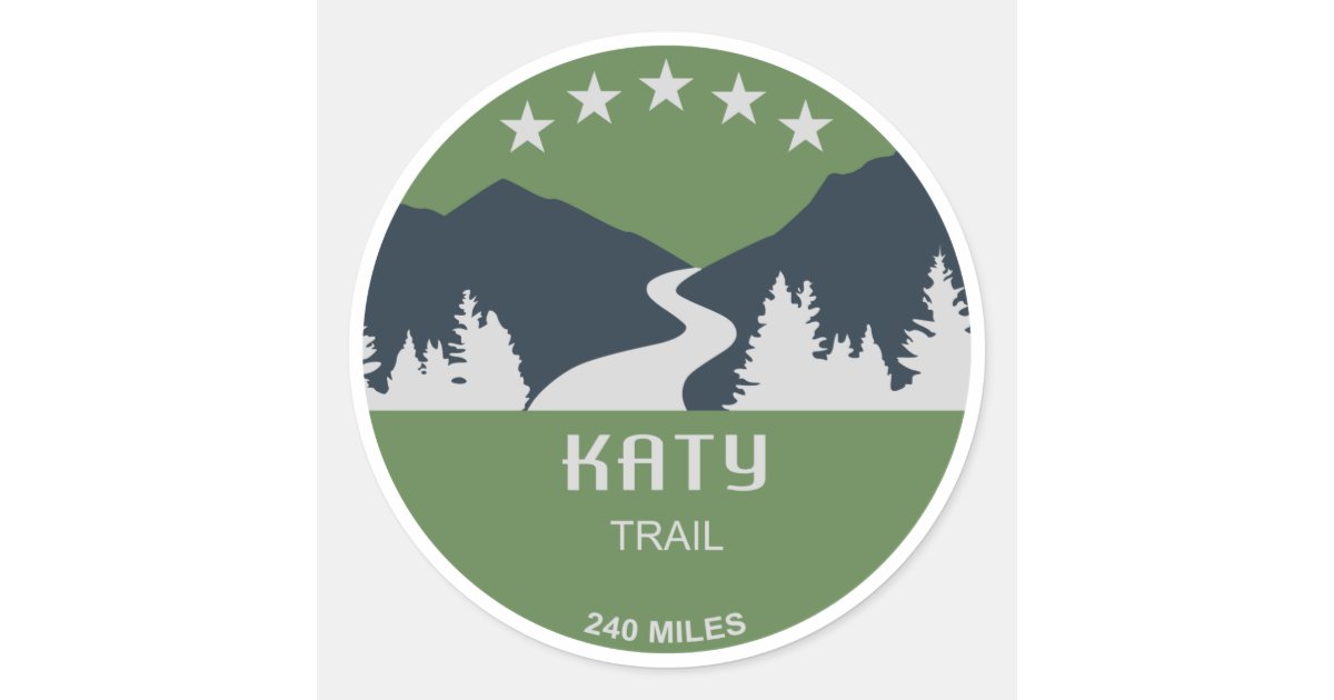 Katy Trail Classic Round Sticker | Zazzle