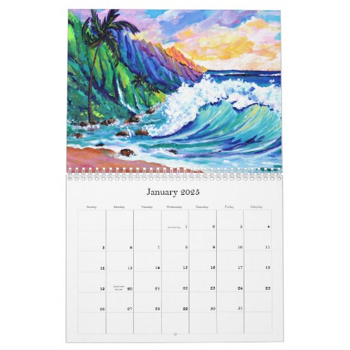 Kauai Seascapes and Landscapes Hawaiian Calendar | Zazzle