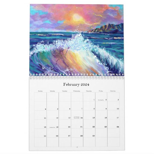 Kauai Seascapes and Landscapes Hawaiian Calendar | Zazzle