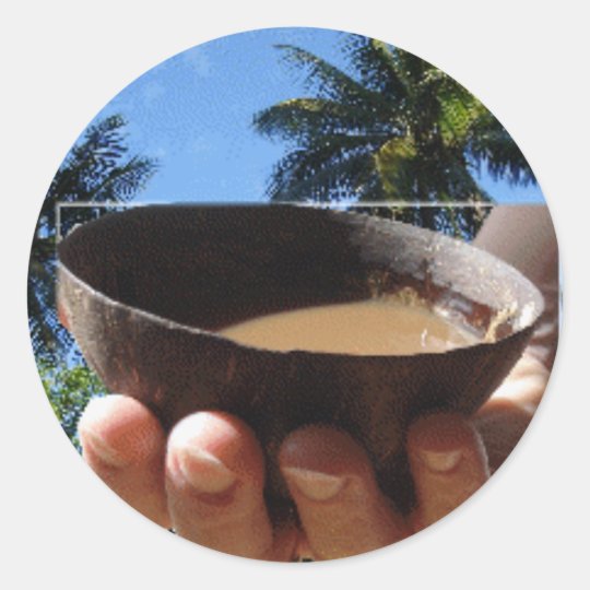 Kava Shell Classic Round Sticker | Zazzle.com