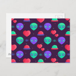Kawaii Aliens Postcard | Zazzle