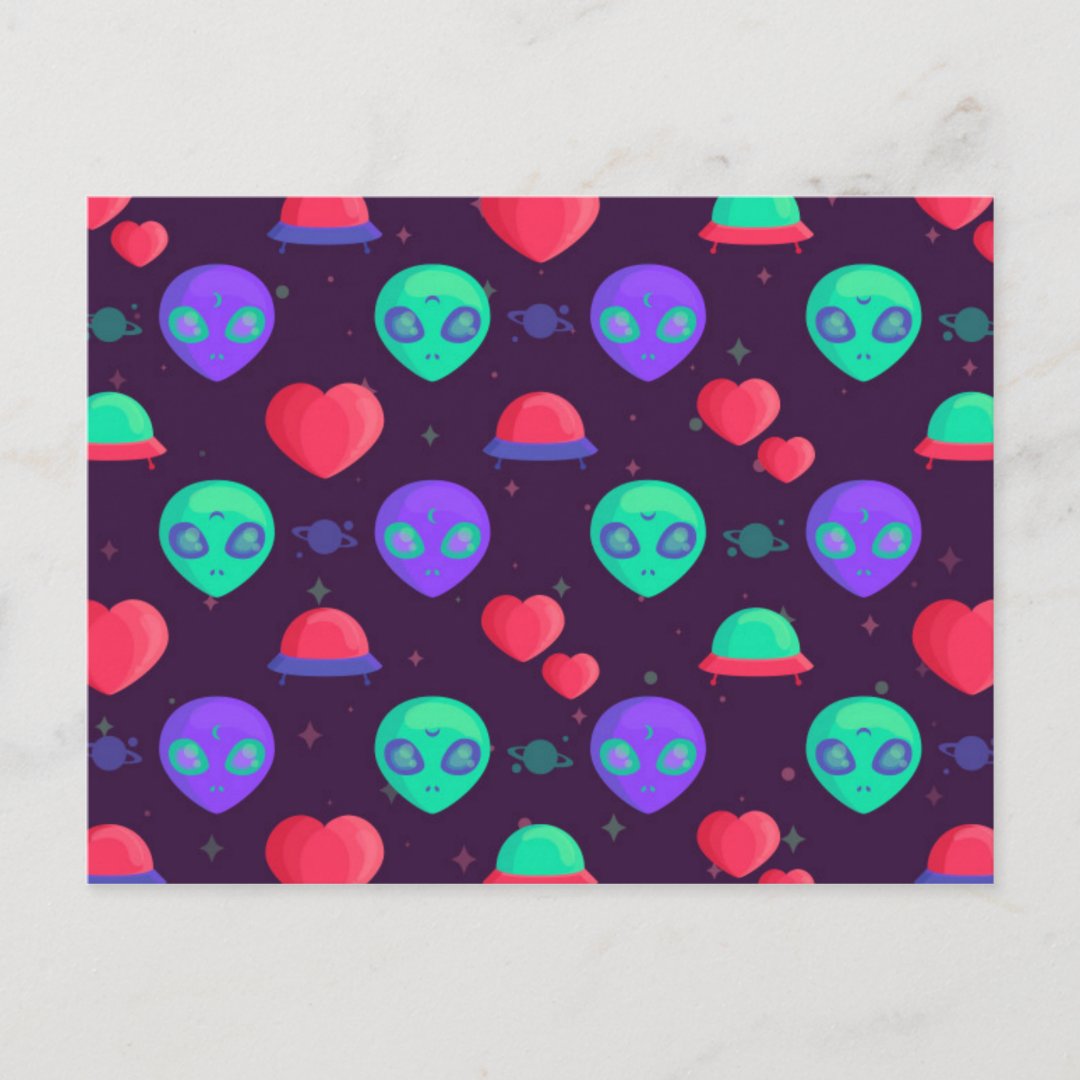 Kawaii Aliens Postcard | Zazzle