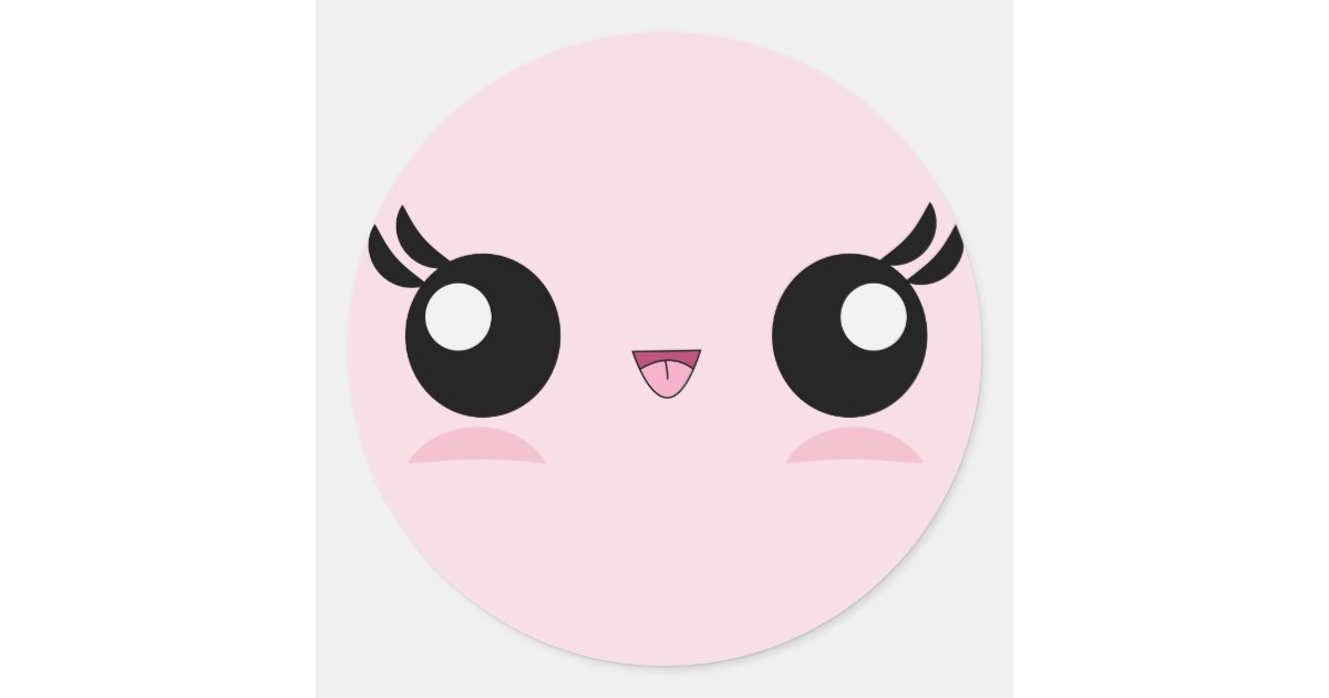Kawaii Baby Face stickers | Zazzle