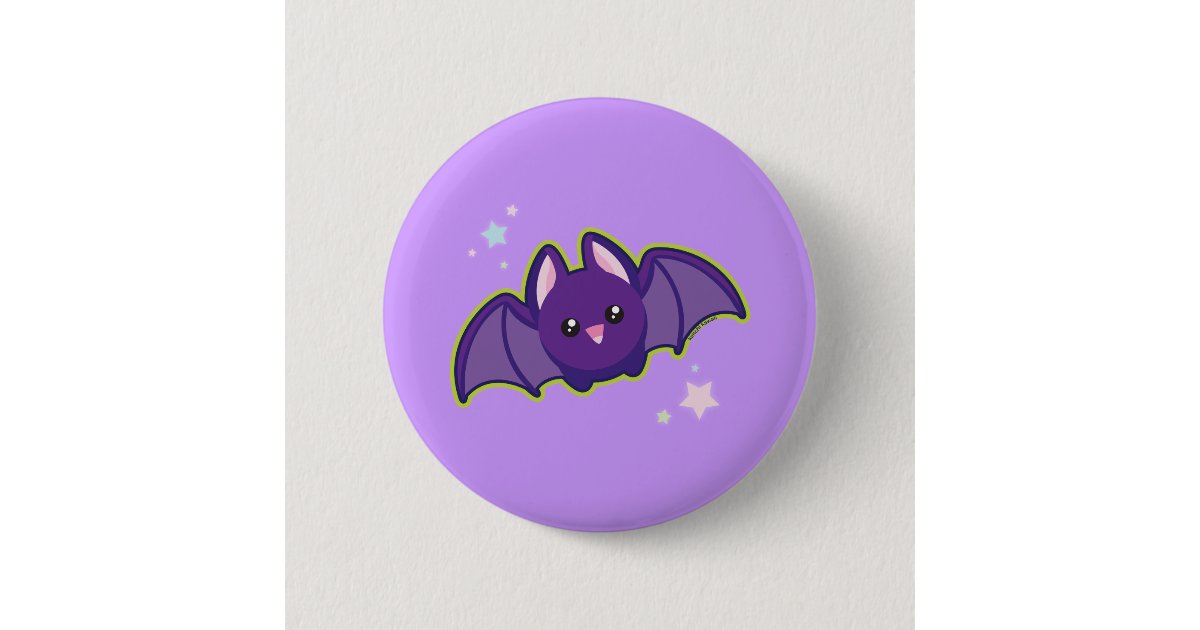 Kawaii Bat Button | Zazzle