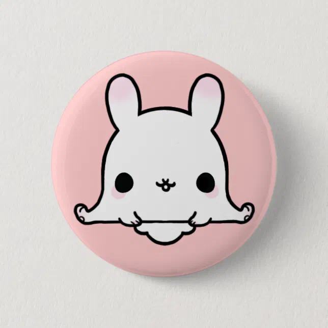 Kawaii Bunny (You change the Background!) Pinback Button | Zazzle