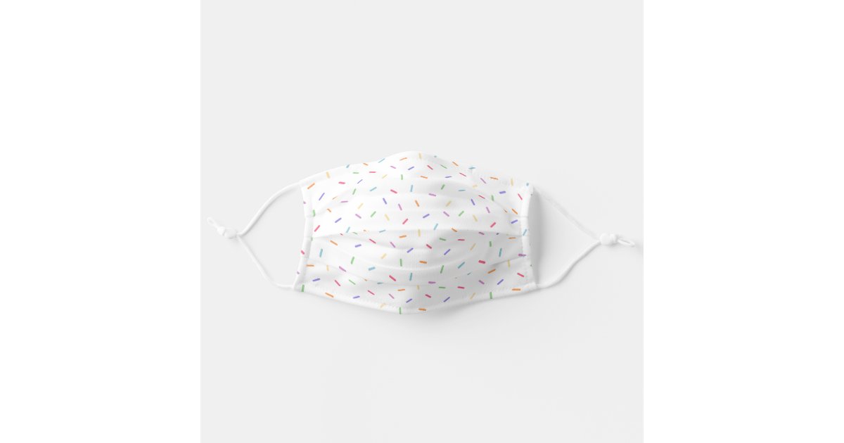 Kawaii Candy Sprinkles Adult Cloth Face Mask | Zazzle