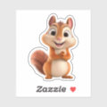 Kawaii Chibi Cute Cartoon Chipmunk Sticker | Zazzle