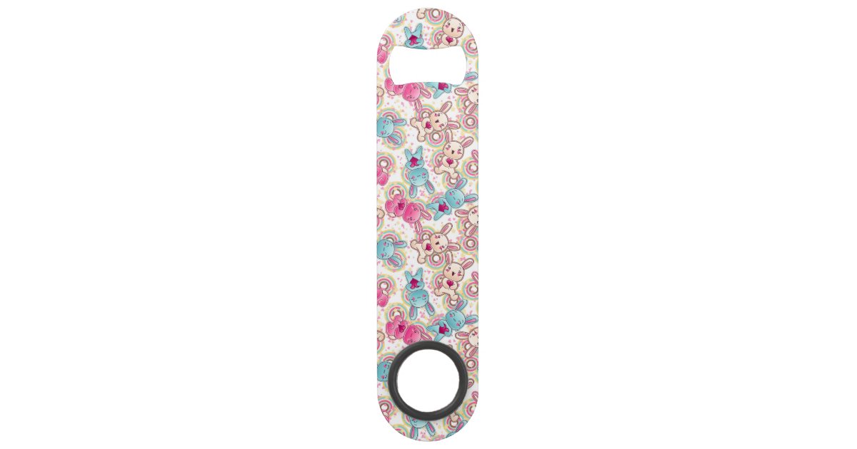 Kawaii Child Pattern with Cute Doodles Speed Bottle Opener | Zazzle