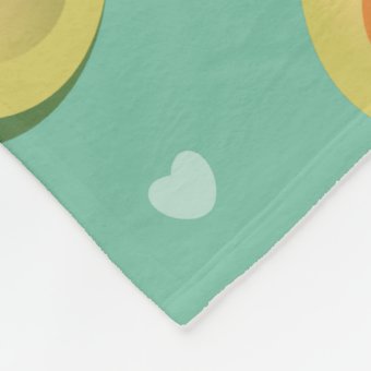 Kawaii Cute Avocados Let's Avocuddle Pattern Fleece Blanket | Zazzle