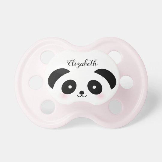 Kawaii Cute Cartoon Panda Bear Baby Girl Pacifier | Zazzle.com