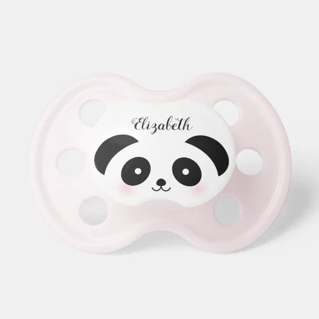 Kawaii Cute Cartoon Panda Bear Baby Girl Pacifier | Zazzle