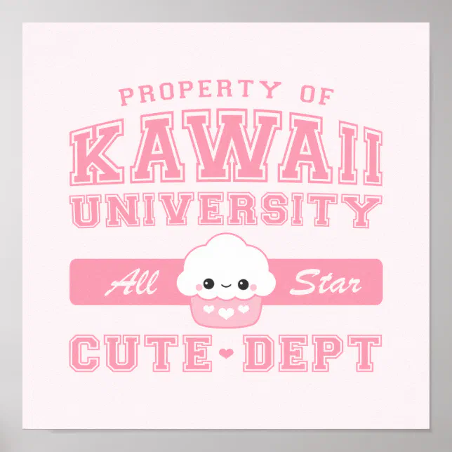 Kawaii Cute Dept Poster | Zazzle
