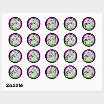Kawaii Cute Dragon Classic Round Sticker | Zazzle