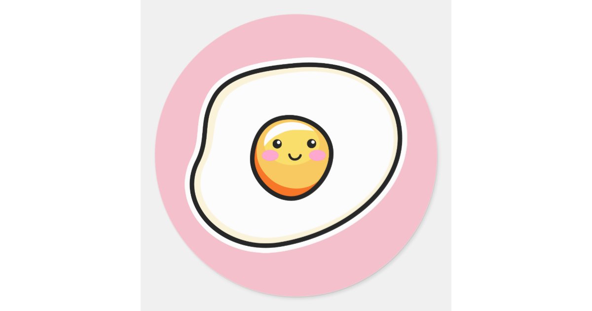 Kawaii Cute egg stickers | Zazzle