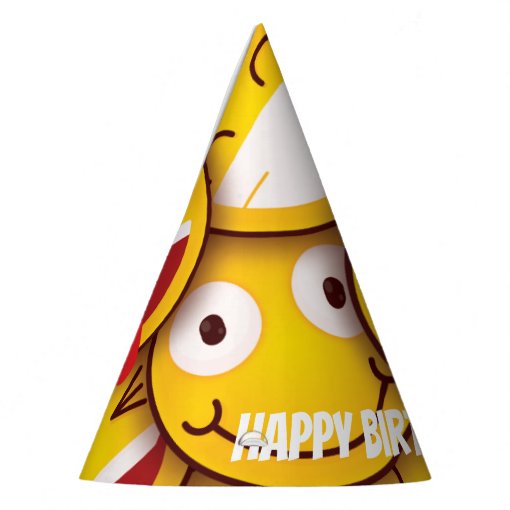 Kawaii Cute Emoji Emoticon Birthday. Party Hat | Zazzle