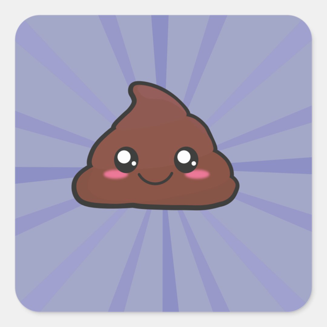 Kawaii cute poop sticker | Zazzle