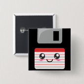 Kawaii Floppy Disk Button | Zazzle