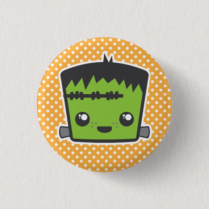 Kawaii Frankenstein Button | Zazzle.com