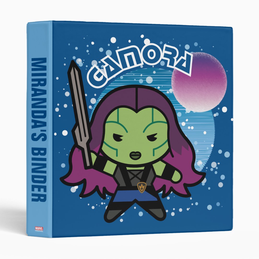 Kawaii Gamora In Space 3 Ring Binder | Zazzle