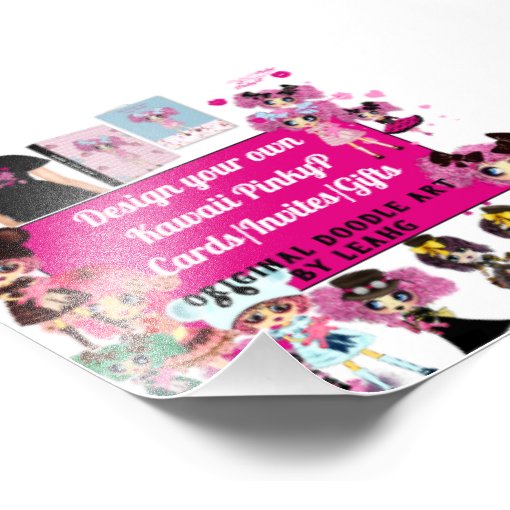 KAWAII GIRL Anime - Design Your Own Cards Gifts Photo Print | Zazzle
