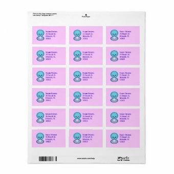 Kawaii Happy Clam Label | Zazzle