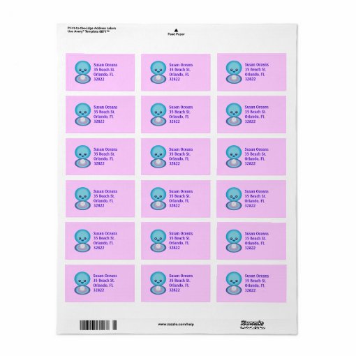 Kawaii Happy Clam Label | Zazzle
