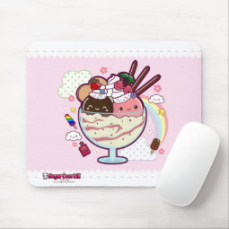 Kawaii Ice Cream Mouse Pad | Zazzle