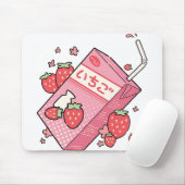 Kawaii Japanese Strawberry Juice Box Mouse Pad | Zazzle