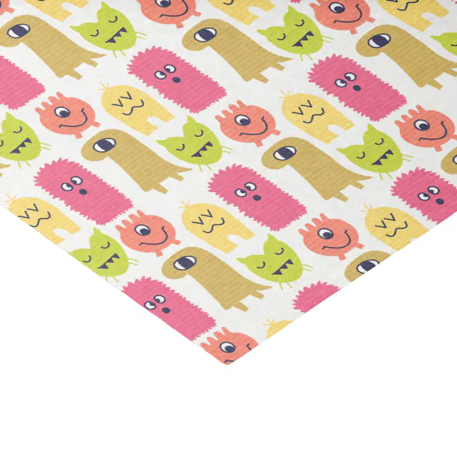 Kawaii Monster Birthday Tissue Paper | Zazzle