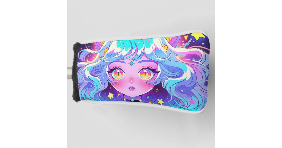 Kawaii Neon Cat Fursona Furry Anime Girl Golf Head Cover | Zazzle