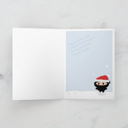 Kawaii Ninja Christmas Card | Zazzle