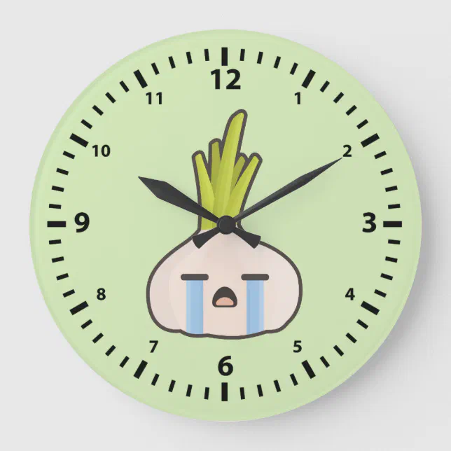 Kawaii Onion Large Clock | Zazzle