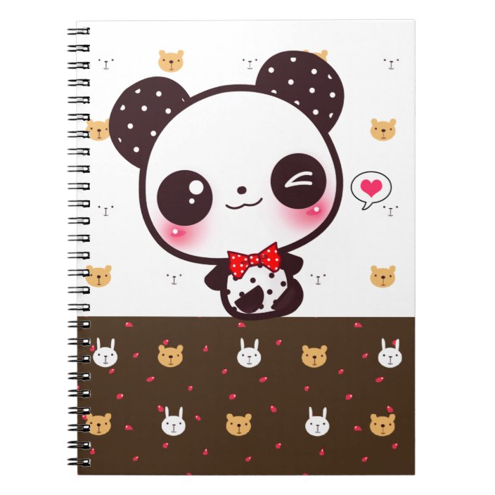 Kawaii panda notebook | Zazzle.com